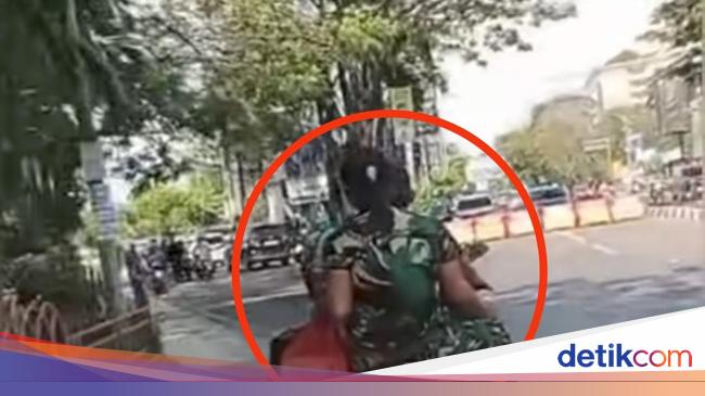 Viral Oknum TNI di Makassar Boncengan Tanpa Helm Bebas Melintas Depan ...