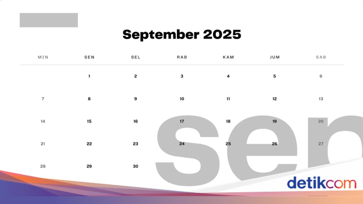 Kalender September 2025: Hari Libur Nasional, Tanggal Merah, dan Peringatan Penting