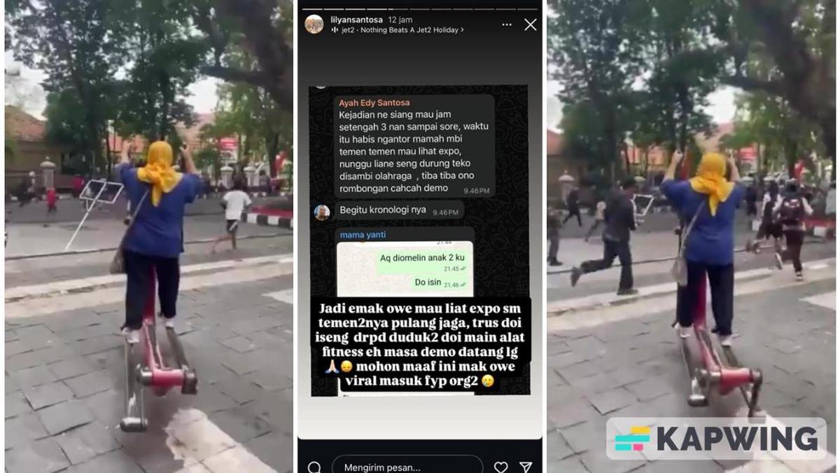 Viral Emak-emak 'Fitness' Saat Demo, Ingatkan Video Aerobik di Tengah Kudeta Myanmar