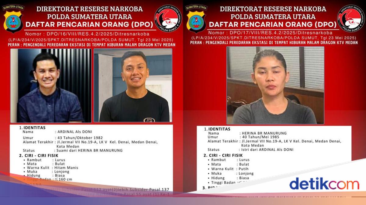 Polisi Sebar Foto Pasutri Pemilik KTV di Medan, DPO Pengendali Narkoba