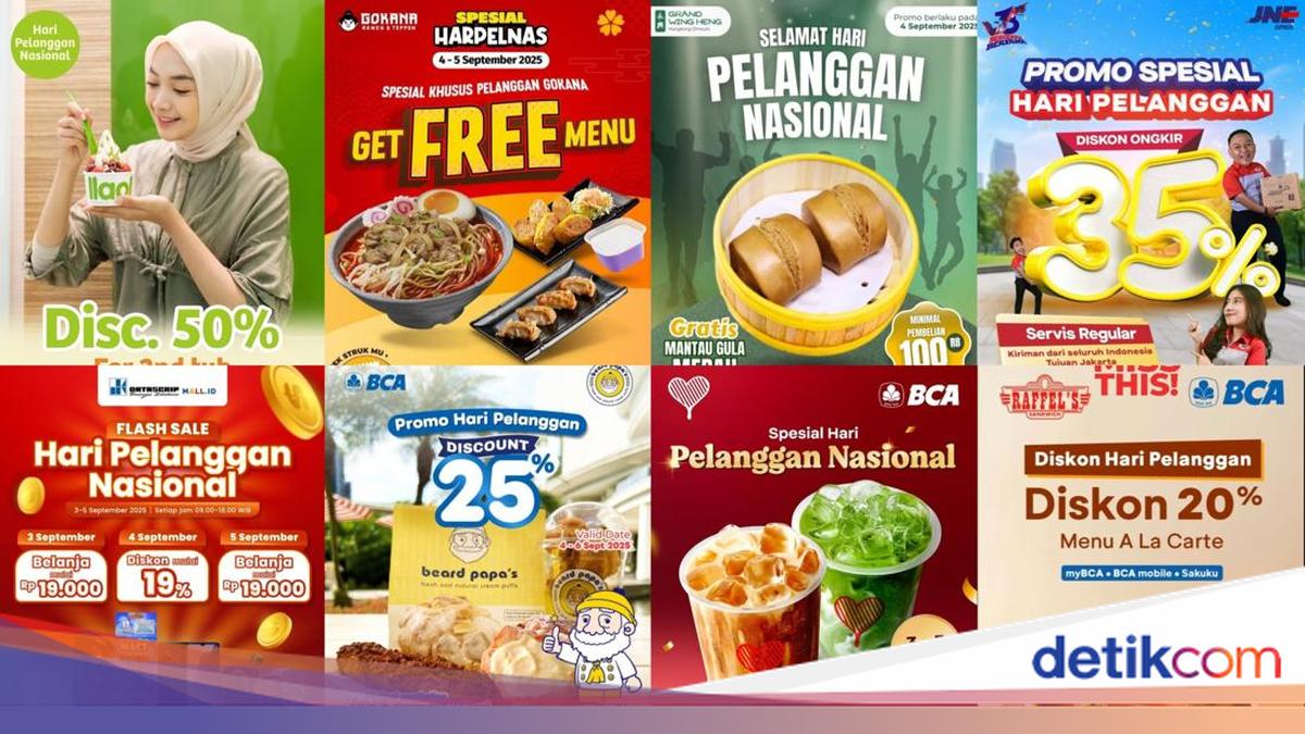 9 Promo Hari Pelanggan Nasional 2025, Diskon hingga Gratis Menu Spesial!