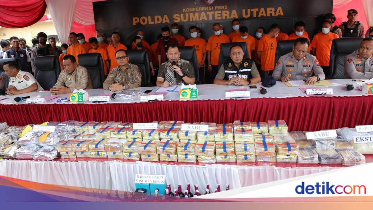 Polda Sumut Bongkar Narkoba Rp 562 M dan Jerat 829 Tersangka Selama 2025