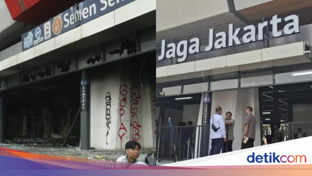 Before-After Halte Senen Sentral yang Kini Jadi Jaga Jakarta Usai RIcuh