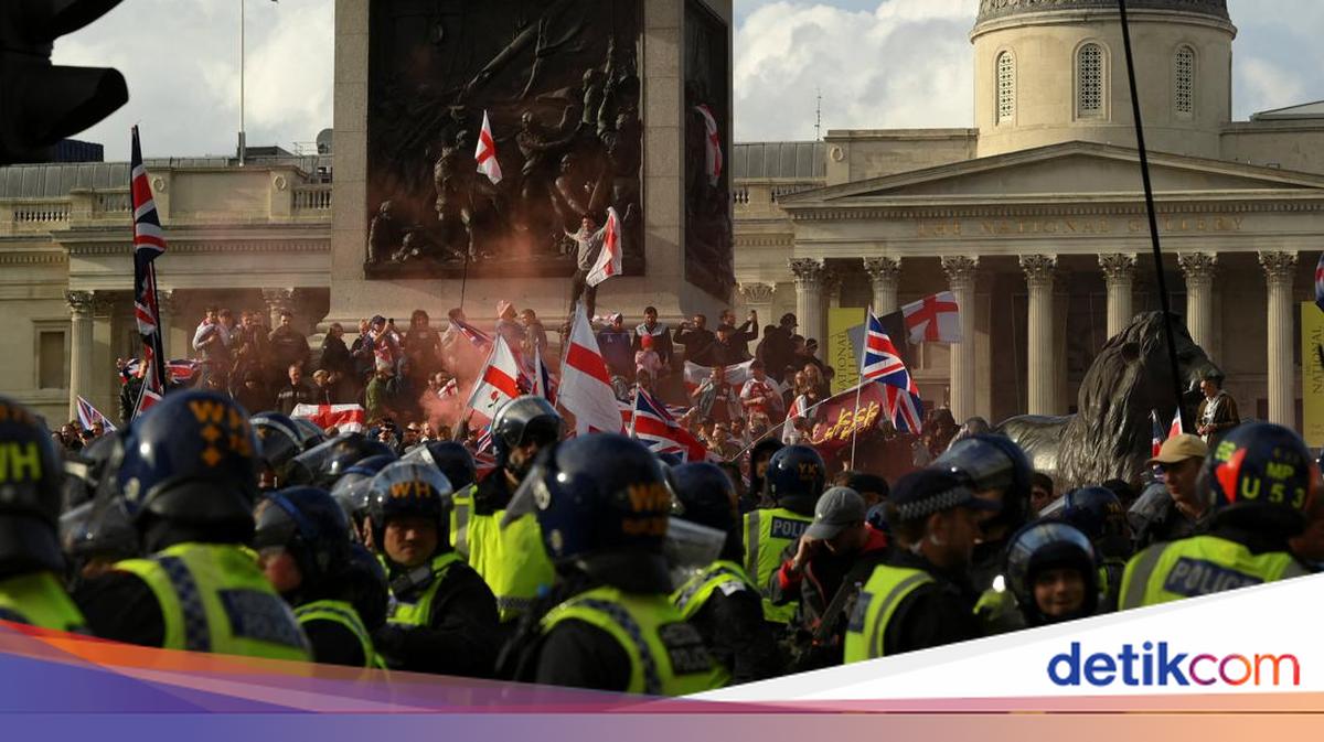 Jalanan London Bergolak, Aksi Anti-Imigrasi Pecah Jadi Bentrokan
