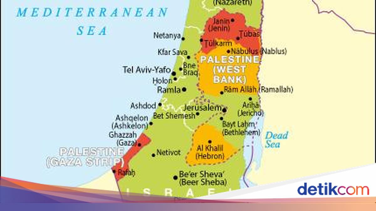 Wilayah Palestina Dulu dan Sekarang, Ini Petanya yang Diperbarui Inggris