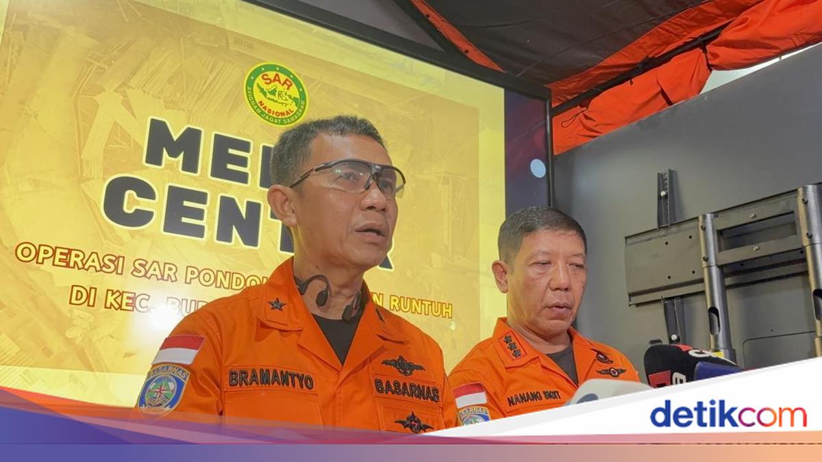 Kata Basarnas Soal 66 Santri Ponpes Al Khoziny Hilang Usai Bangunan Ambruk