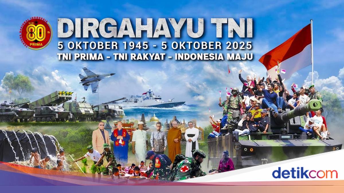 HUT ke-80 TNI 2025: Sejarah, Tema hingga Link Download Logo Resminya