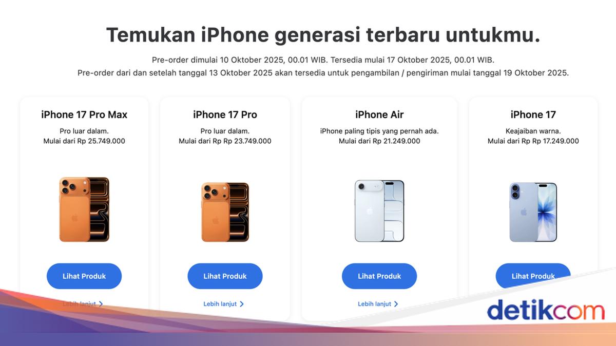 Harga iPhone 17 Series di Indonesia yang Siap Dipesan