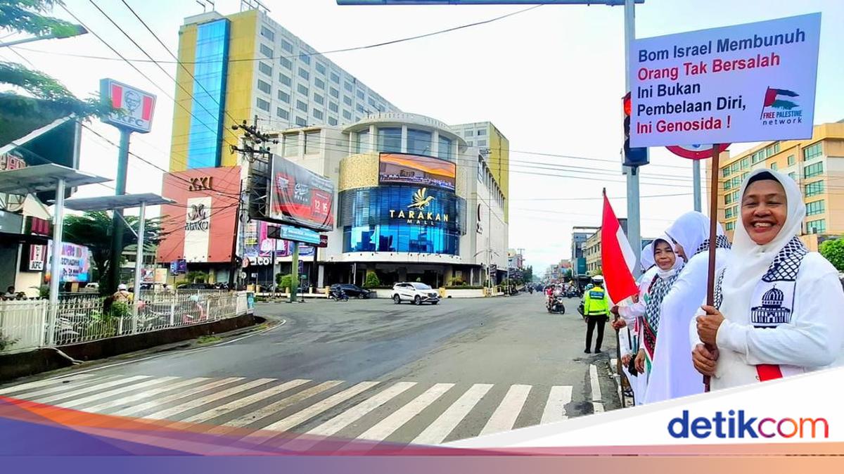 Massa Peduli Palestina Padati Simpang GTM Tarakan, Diwarnai Tangis dan ...