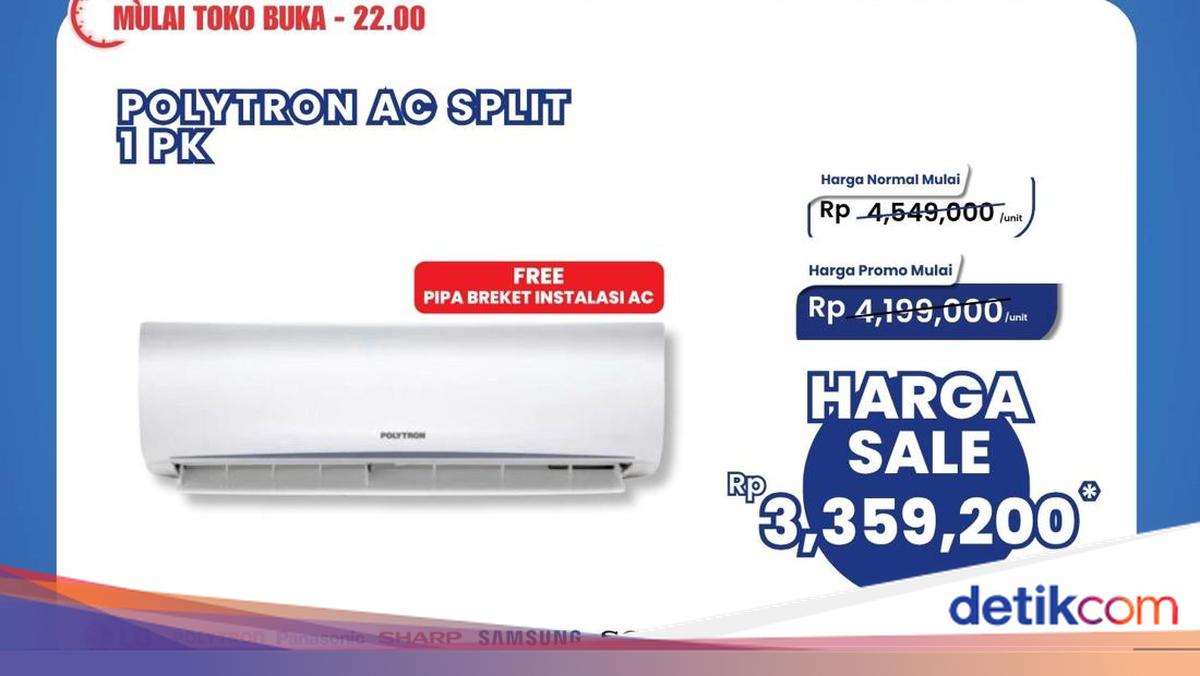 Harga Miring! AC Split 1 PK Diskon Gede-gedean di Transmart