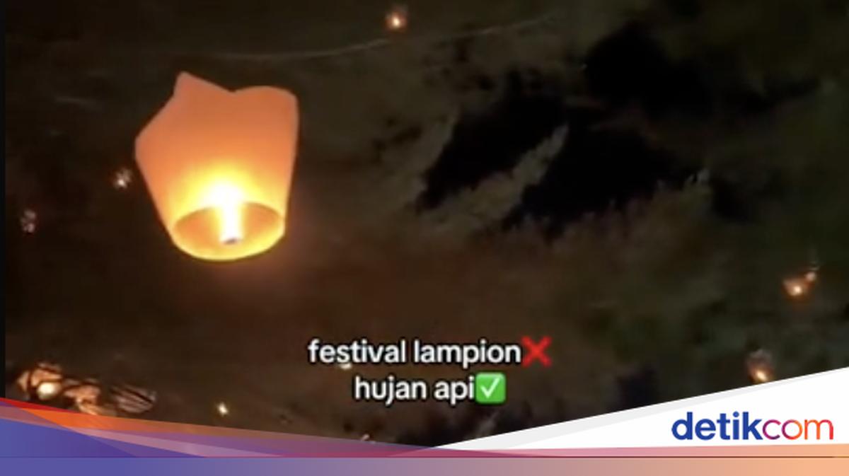 Festival Lampion Jadi Hujan Api di Bantul