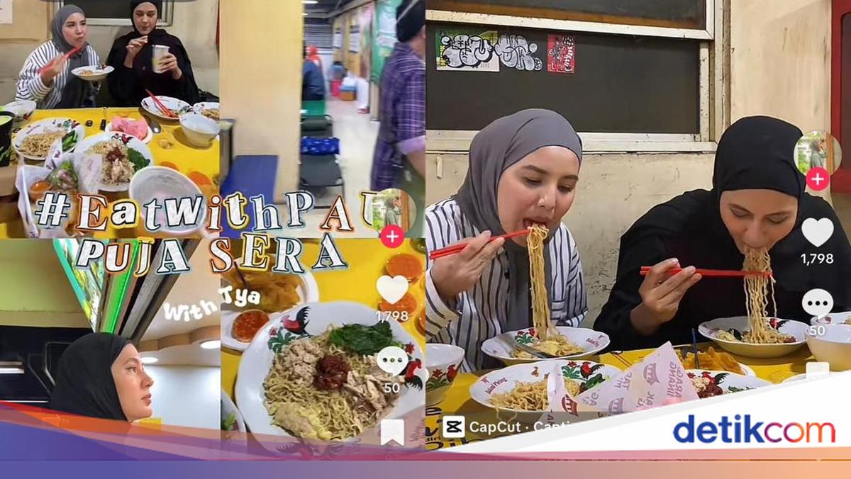 Seru! Paula Verhoeven Cobain Bakmi Piring dan Es Durian di Pujasera Blok M