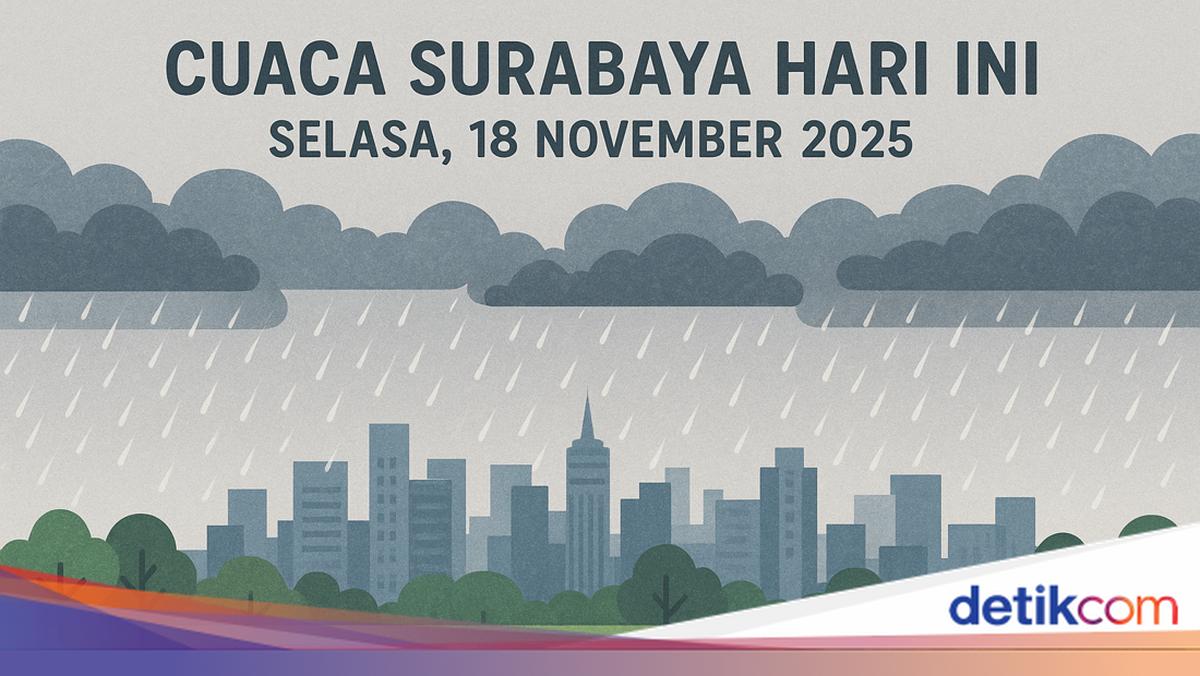 Cuaca Surabaya Hari Ini, Hujan Ringan Guyur Seluruh Kota