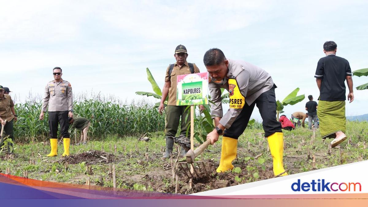 Lestarikan Hutan, Polres Grobogan Tanam 1.100 Pohon di Lebengjumuk-Lebak