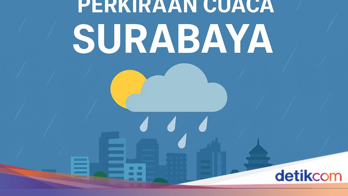 Cuaca Surabaya Hari Ini, Akhir Pekan Hujan Ringan Seluruh Kecamatan