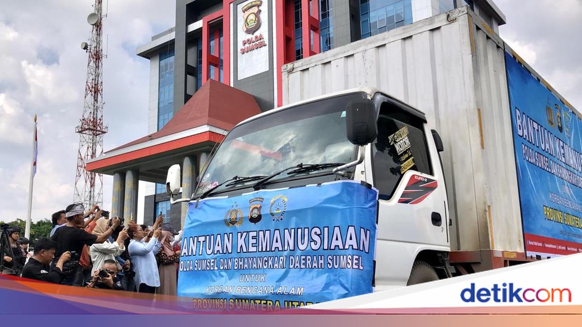 Polda Sumsel Salurkan Bantuan untuk Korban Bencana di Sumatera Utara