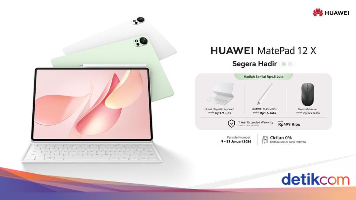 Huawei MatePad 12X 2026 Tawarkan Produktivitas PC dalam Bentuk Tablet
