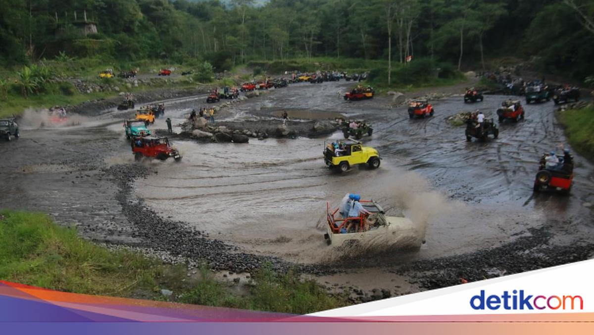 Viral Pajero Terjebak di Jalur Jip Wisata Kali Kuning Merapi Sleman