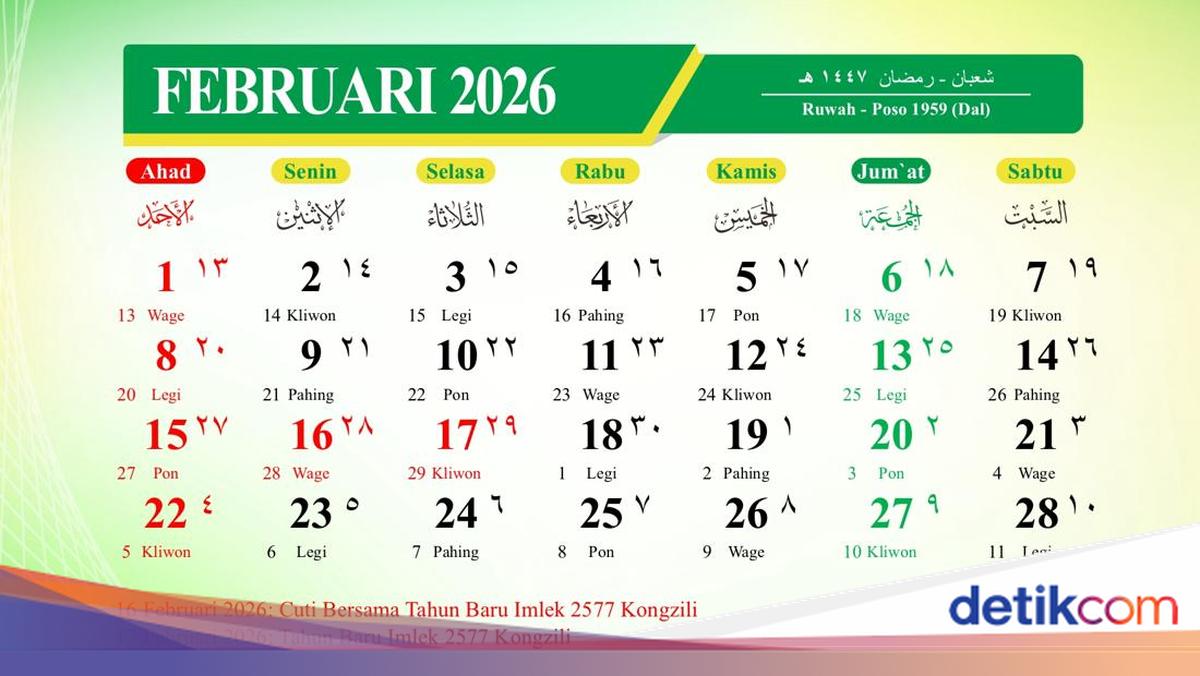 Kalender Februari 2026: Cek Jadwal Libur Nasional-Long Weekend di Sini!