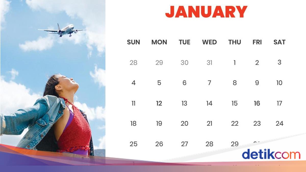 Kalender Januari 2026 Beserta Tanggal Merah, Weton, Hijriah, dan Hari Besar