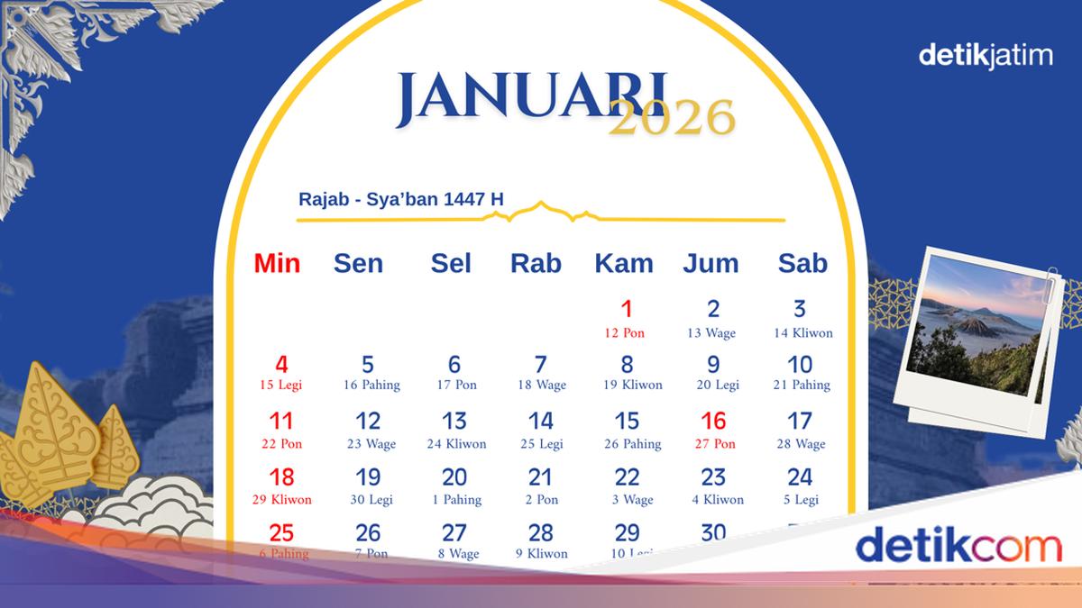 Kalender Jawa 25 Januari 2026, Hari Ini Weton Minggu Pahing