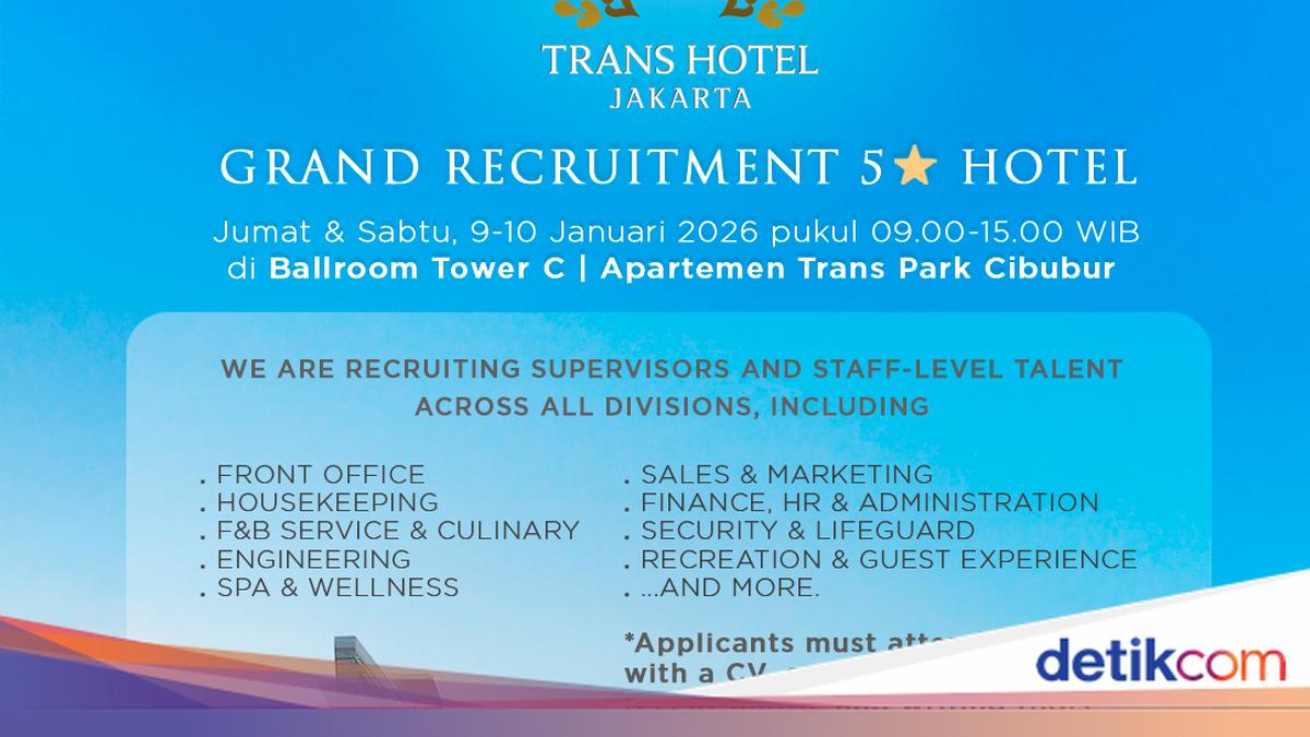 Trans Hotel Jakarta Buka Lowongan Supervisor, Cek di Sini Infonya!
