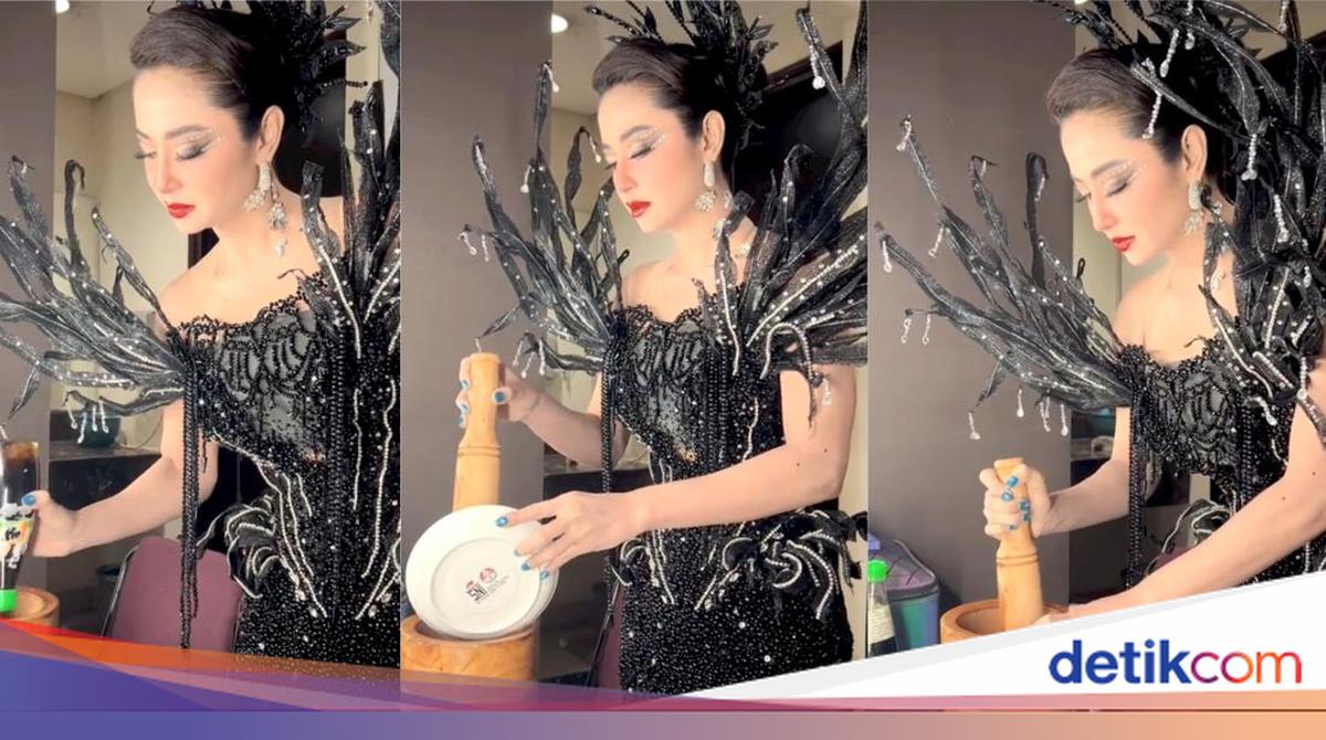 Demi Lesti Kejora, Dewi Perssik Beraksi Bikin Somtam di Belakang Panggung