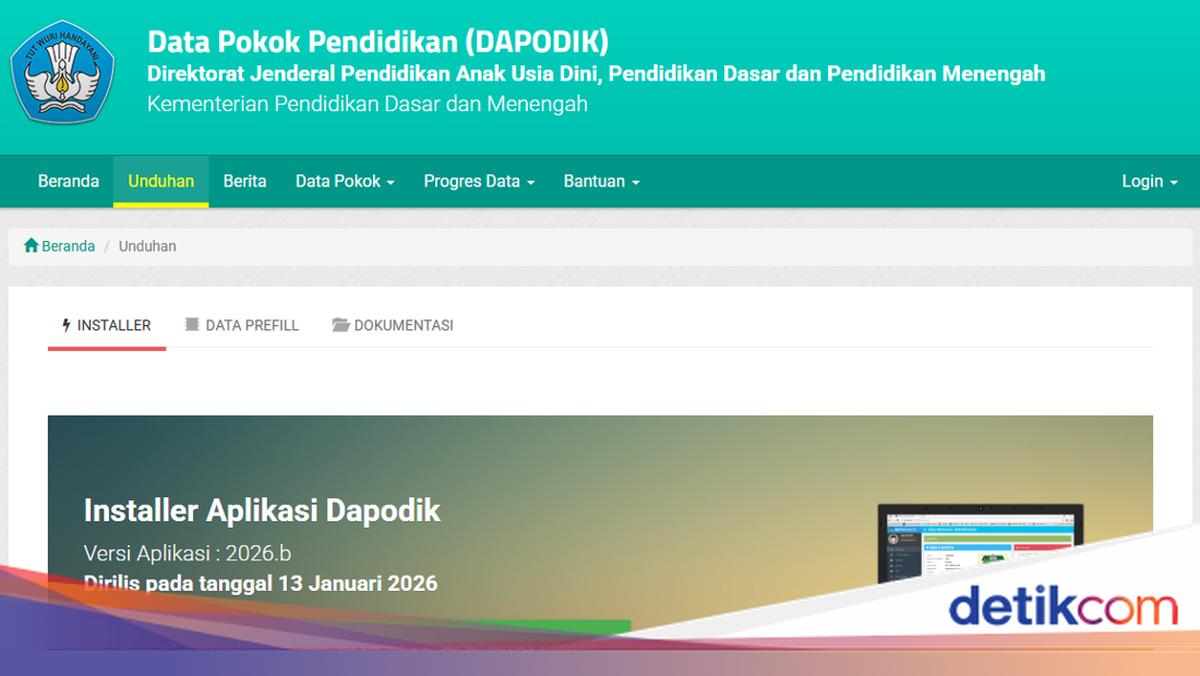Kemendikdasmen Rilis Aplikasi Dapodik Versi 2026.b, Segara Unduh dan ...
