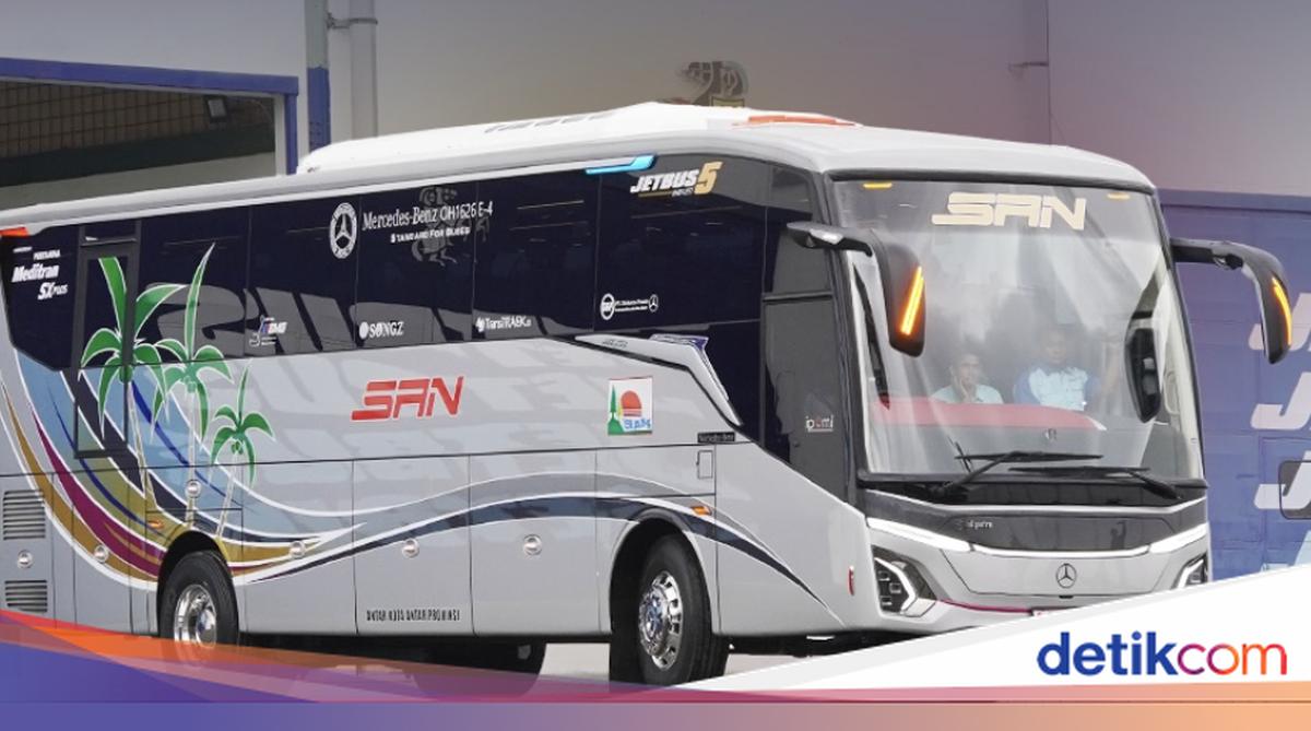 PO SAN Rilis 6 Bus Baru: Pakai Sasis Mercy dan Bodi Adiputro Jetbus5 MHD