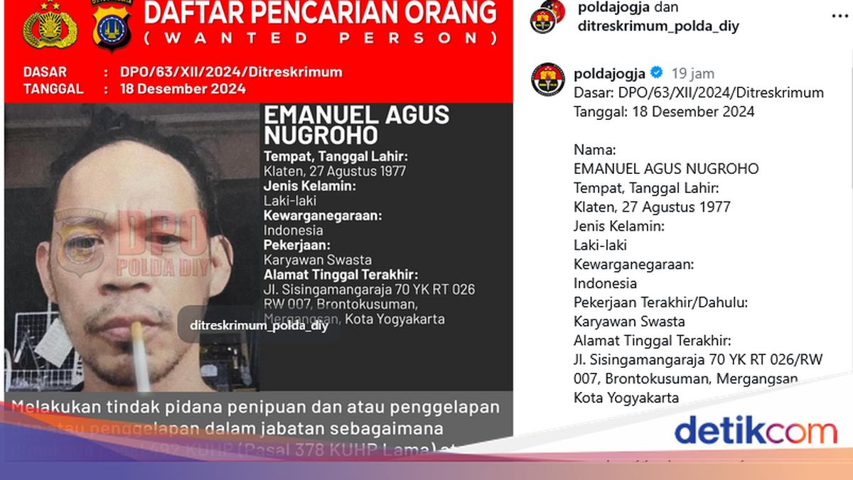 Polda DIY Ralat soal Kasus DPO Emanuel: Tipu-tipu Bisnis Alat Musik Rp ...