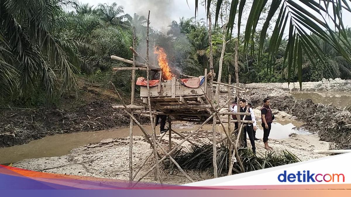 Respons Warga, Polres Kuansing Sisir PETI di 3 Desa dan Musnahkan Dompeng
