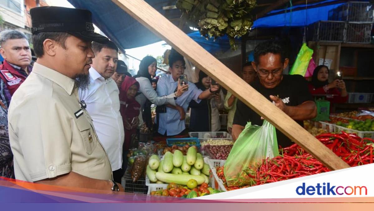 Sidak Pasar Terong Makassar, Gubernur Sulsel Pastikan Harga Pangan Stabil