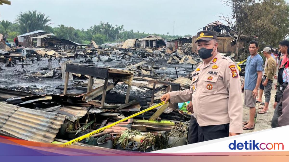 15 Rumah di Inhil Ludes Terbakar, Diduga Akibat Korsleting Listrik