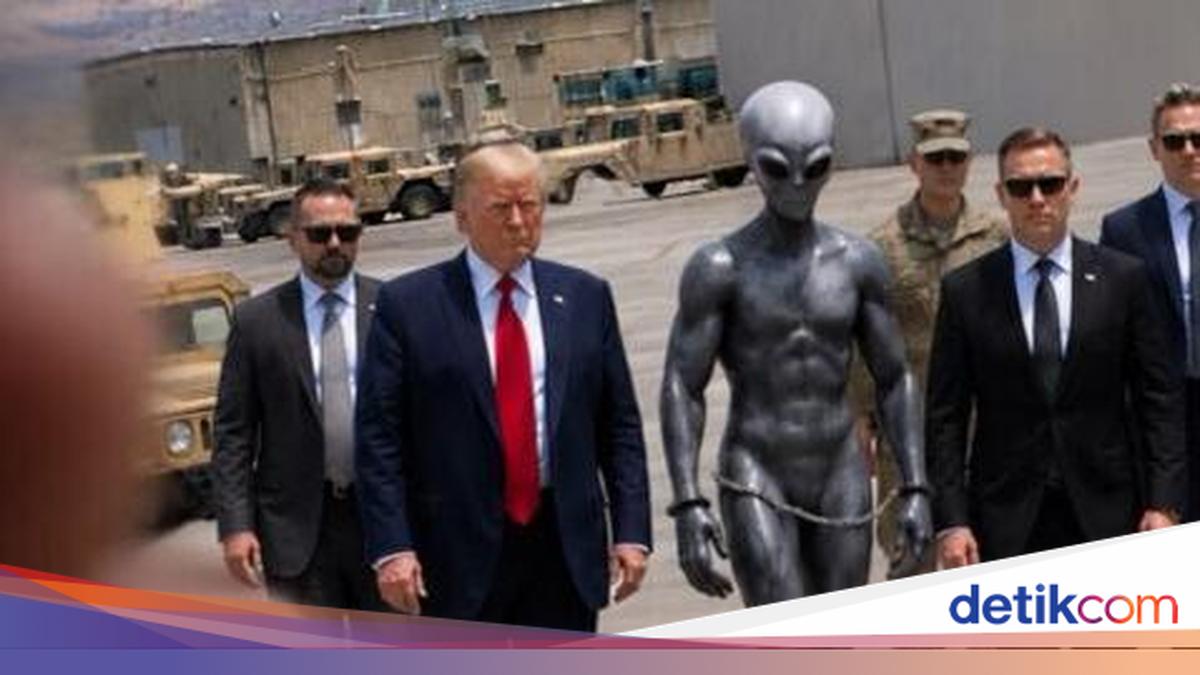 Heboh! Donald Trump Posting Foto Bareng Alien, AI atau Nyata?