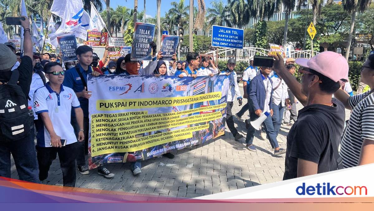 Buruh Demo Menara Indomaret di PIK, Minta Upah Lembur Dibayar