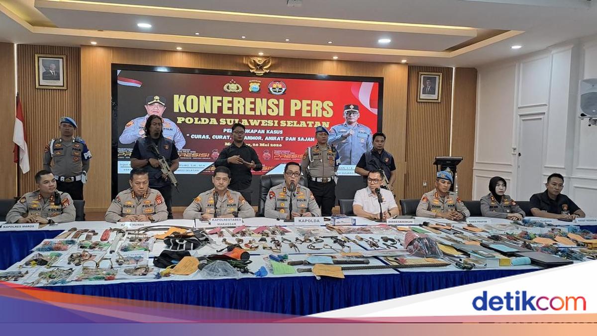 176 Pelaku Begal di Sulsel Ditangkap dalam 5 Bulan, 2.091 Busur Panah ...