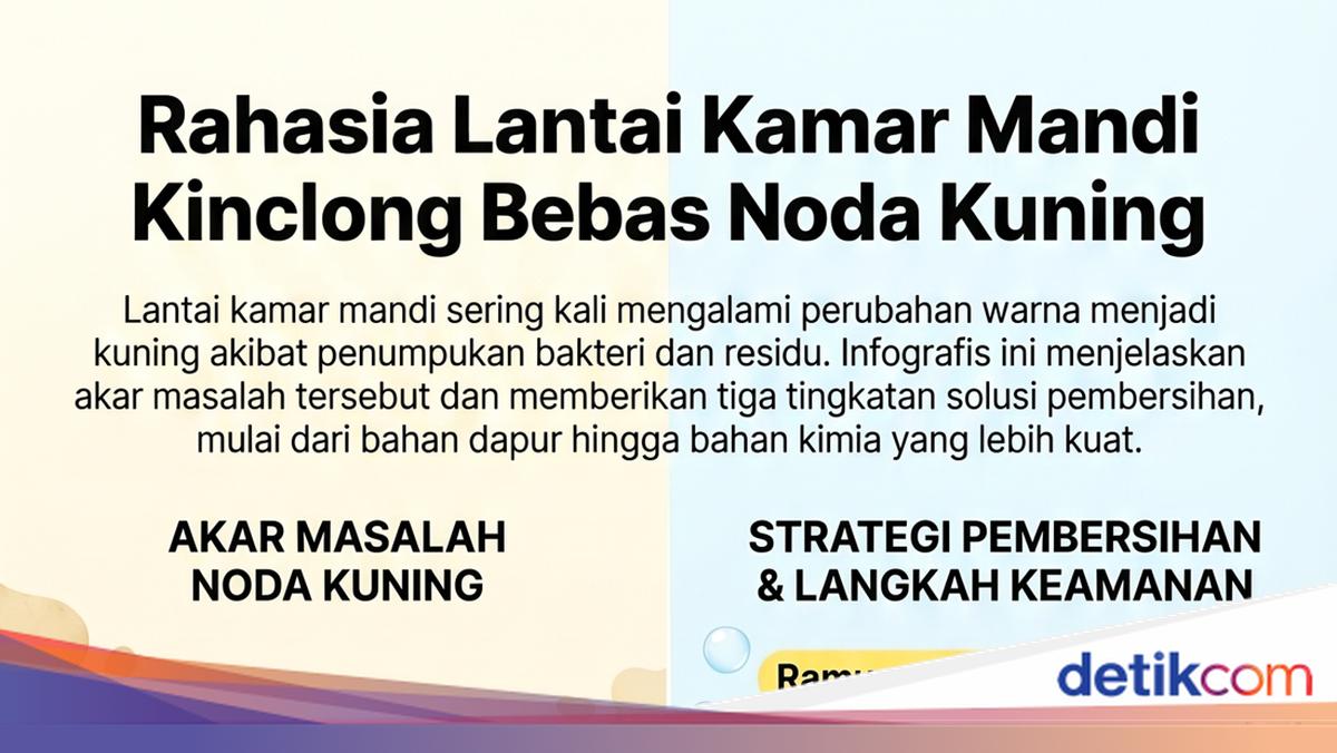 Lantai Kamar Mandi Muncul Noda Kuning? Bersihkan Pakai 3 Bahan Ajaib Ini