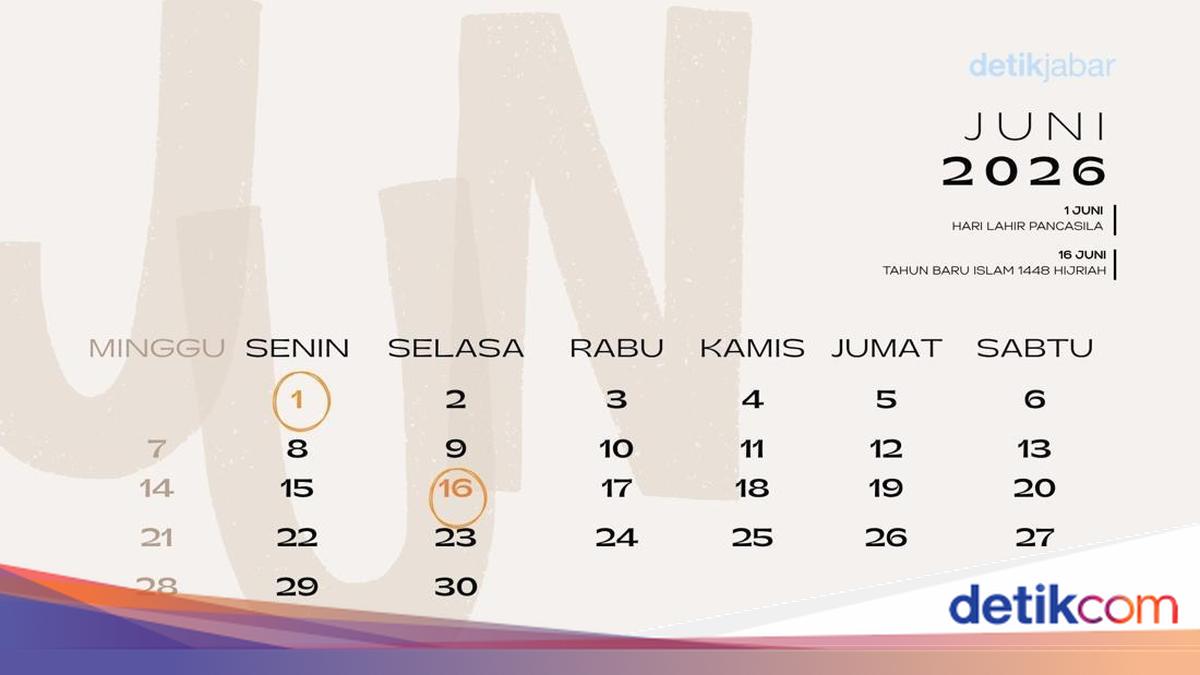 Daftar Tanggal Merah Juni 2026: Ada 2 Libur Nasional dan Long Weekend