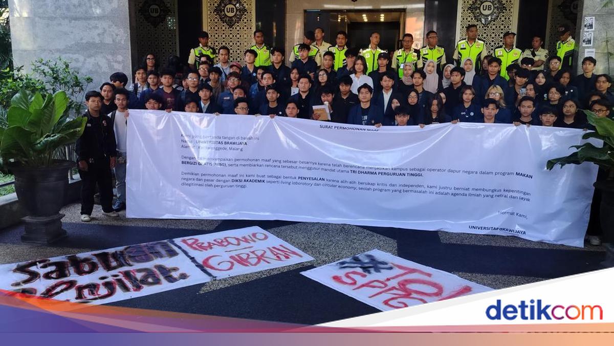 Mahasiswa UB Demo Rektorat, Tuntut Transparansi Kajian Program MBG