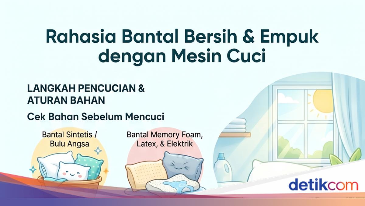 Infografis: Cara Cuci Bantal Pakai Mesin Cuci