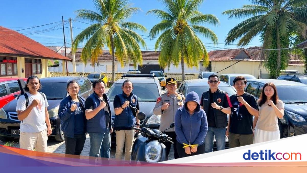 Gadaikan 11 Kendaraan Rental, Wanita di Lampung Ditangkap