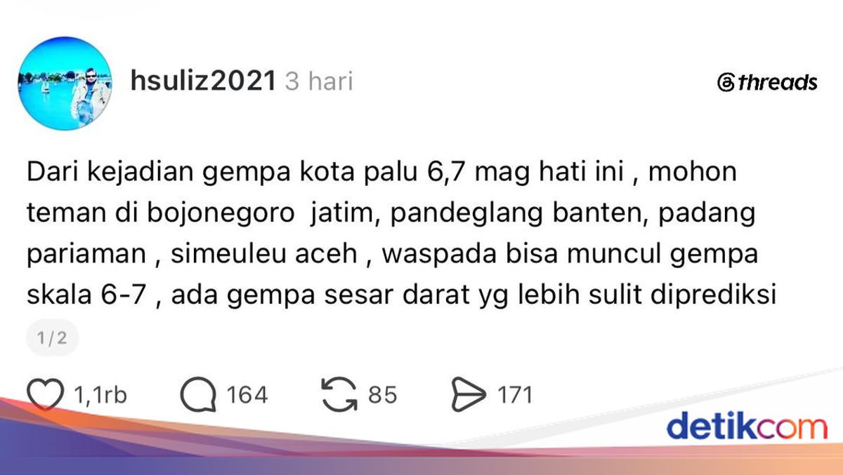 5 Fakta Geger Isu Gempa di Palu Picu Bencana Sesar Kendeng Bojonegoro