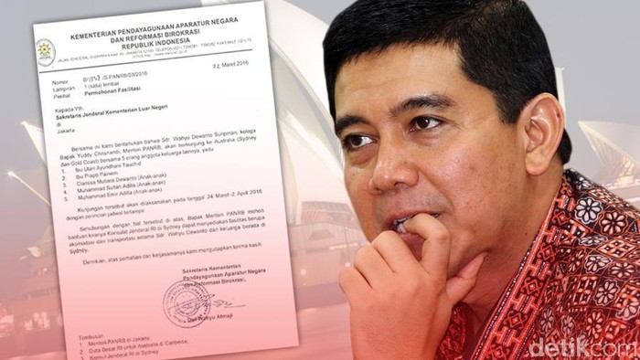 Heboh Surat Kolega Minta Fasilitas, Menpan Yuddy Mengaku Reputasinya ... Heboh Surat Kolega Minta Fasilitas, Menpan Yuddy Mengaku Reputasinya ...