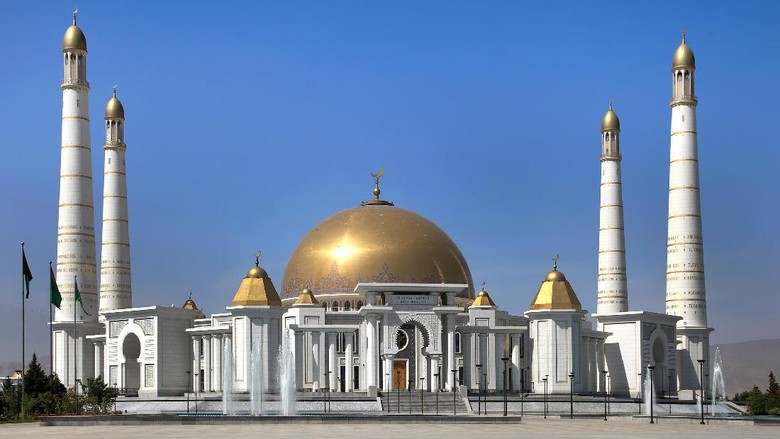 Masjid Turkmenbashi Ruhy di Turkmenistan, Terbesar di Asia Tengah
