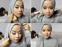 Tutorial Hijab Kondangan dengan Bahan Kaos
