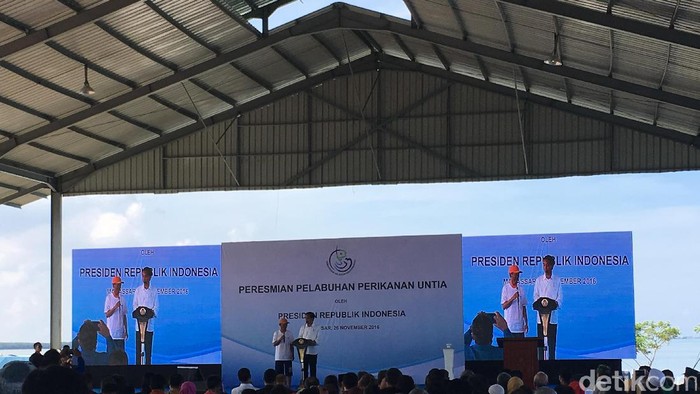 Resmikan Pelabuhan Perikanan Untia di Makassar, Jokowi: Apa Kareba?