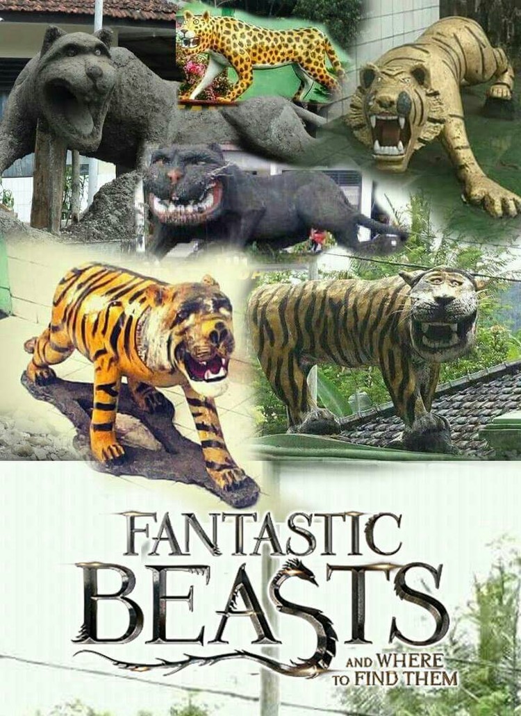 Meme Kocak Patung Macan Masih Bertebaran