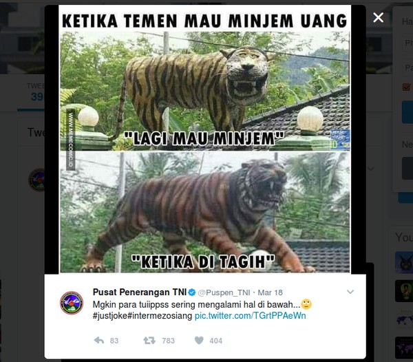 Memes Patung Macan Lucu YPH Patung Harimau Yang Kocak, Cuma Ada Di