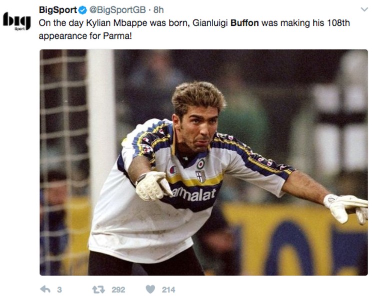 Netizen Banjiri Buffon dengan Pujian Netizen Banjiri Buffon dengan Pujian