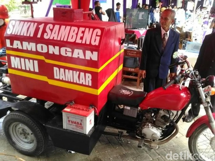 Ini Motor Damkar Mini Kreasi Siswa SMKN 1 Sambeng Lamongan